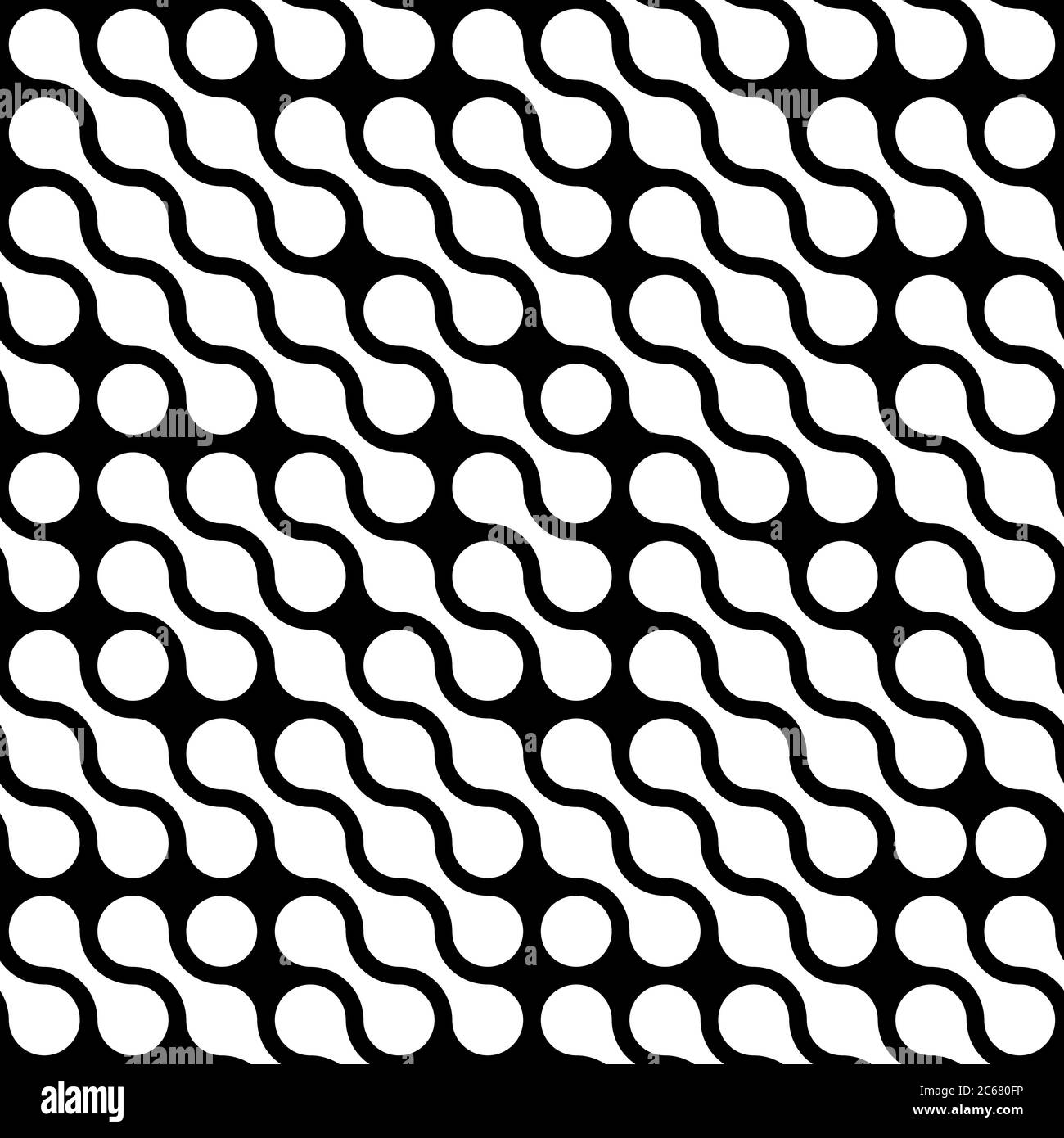 Abstract background of white connected dots in diagonal arrangement on ...