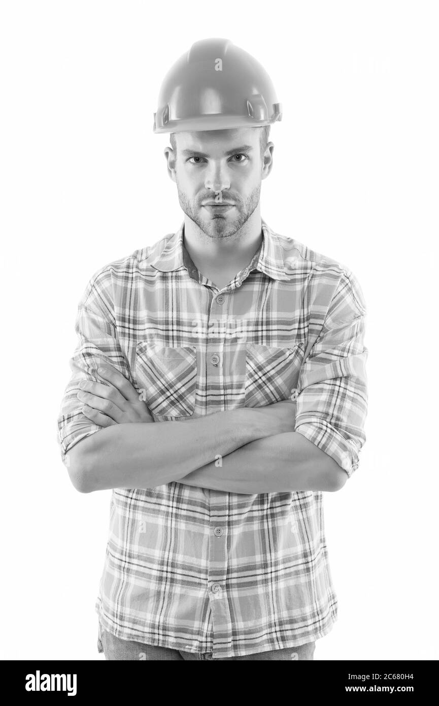 Man strict head Black and White Stock Photos & Images - Alamy