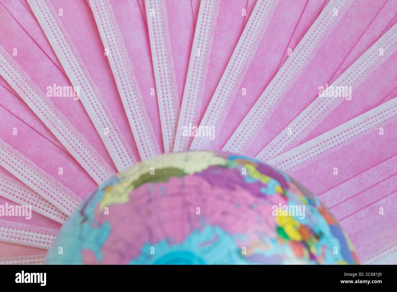 Medical masks and globe with space Stock Photo - Alamy