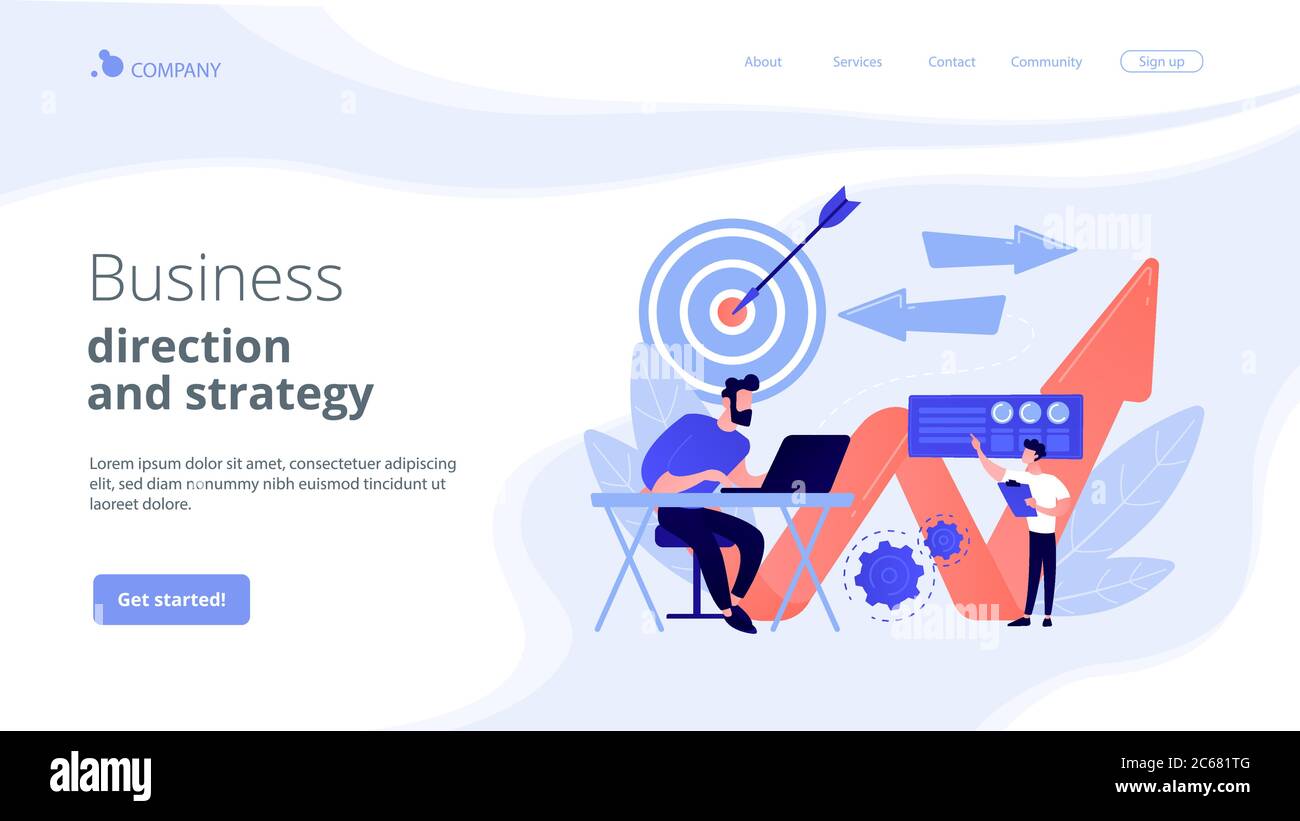 Business direction concept landing page Stock Vector Image & Art - Alamy