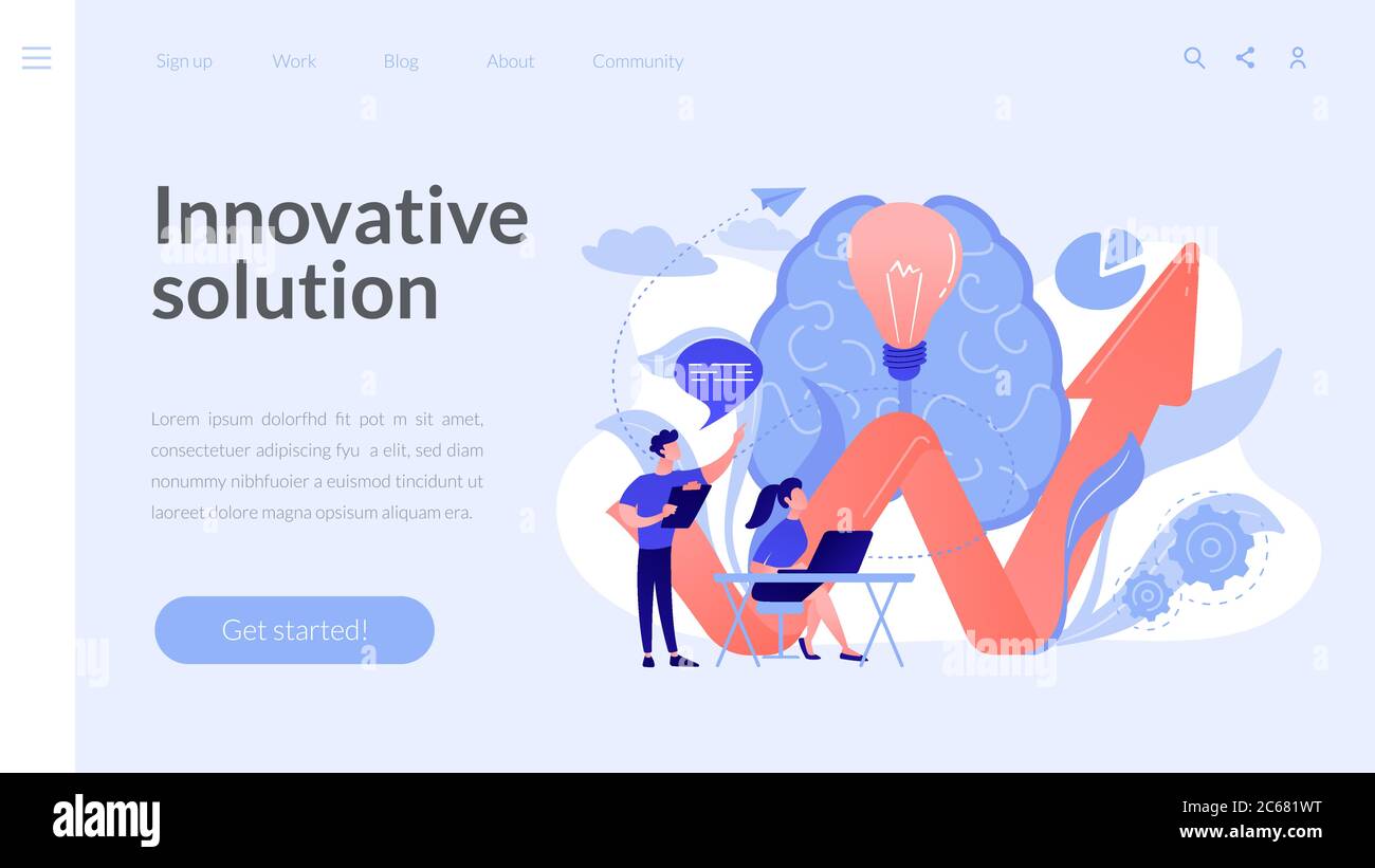 Innovative solution concept landing page Stock Vector Image & Art - Alamy