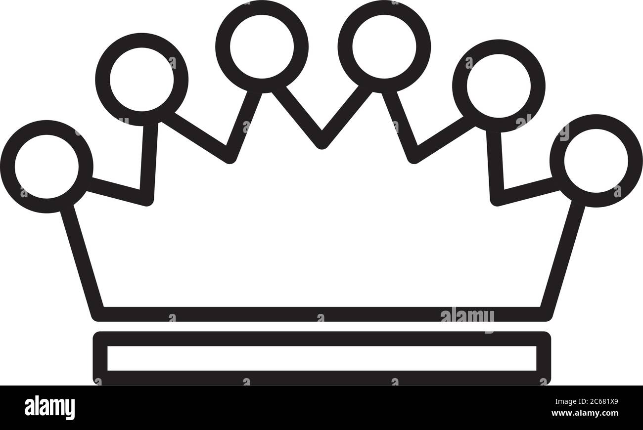 royal crown of count line style icon vector illustration design Stock ...