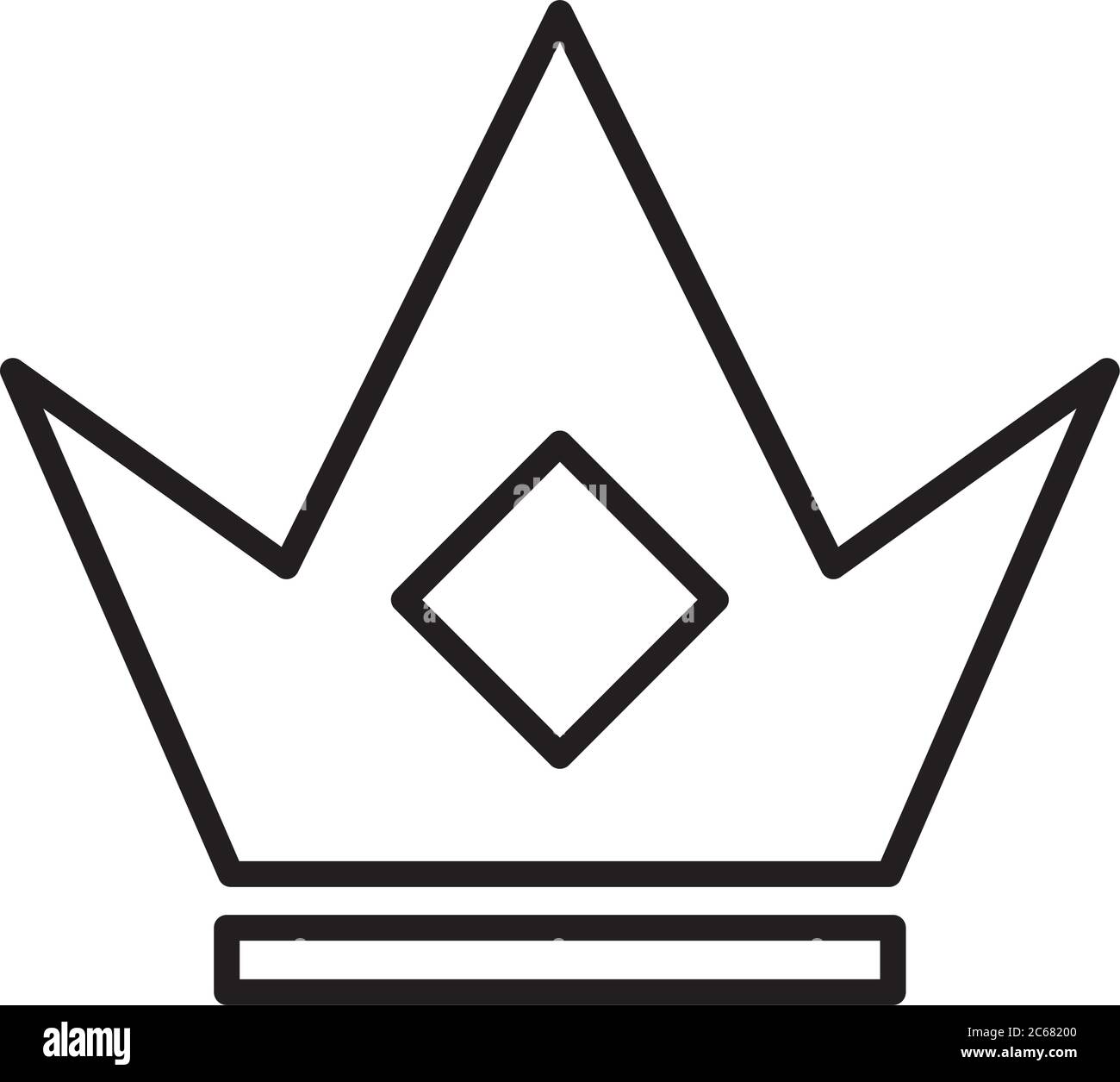 royal crown of infant line style icon vector illustration design Stock ...