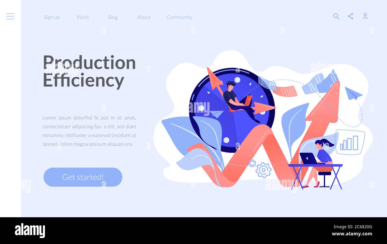 Productivity concept landing page Stock Vector Image & Art - Alamy