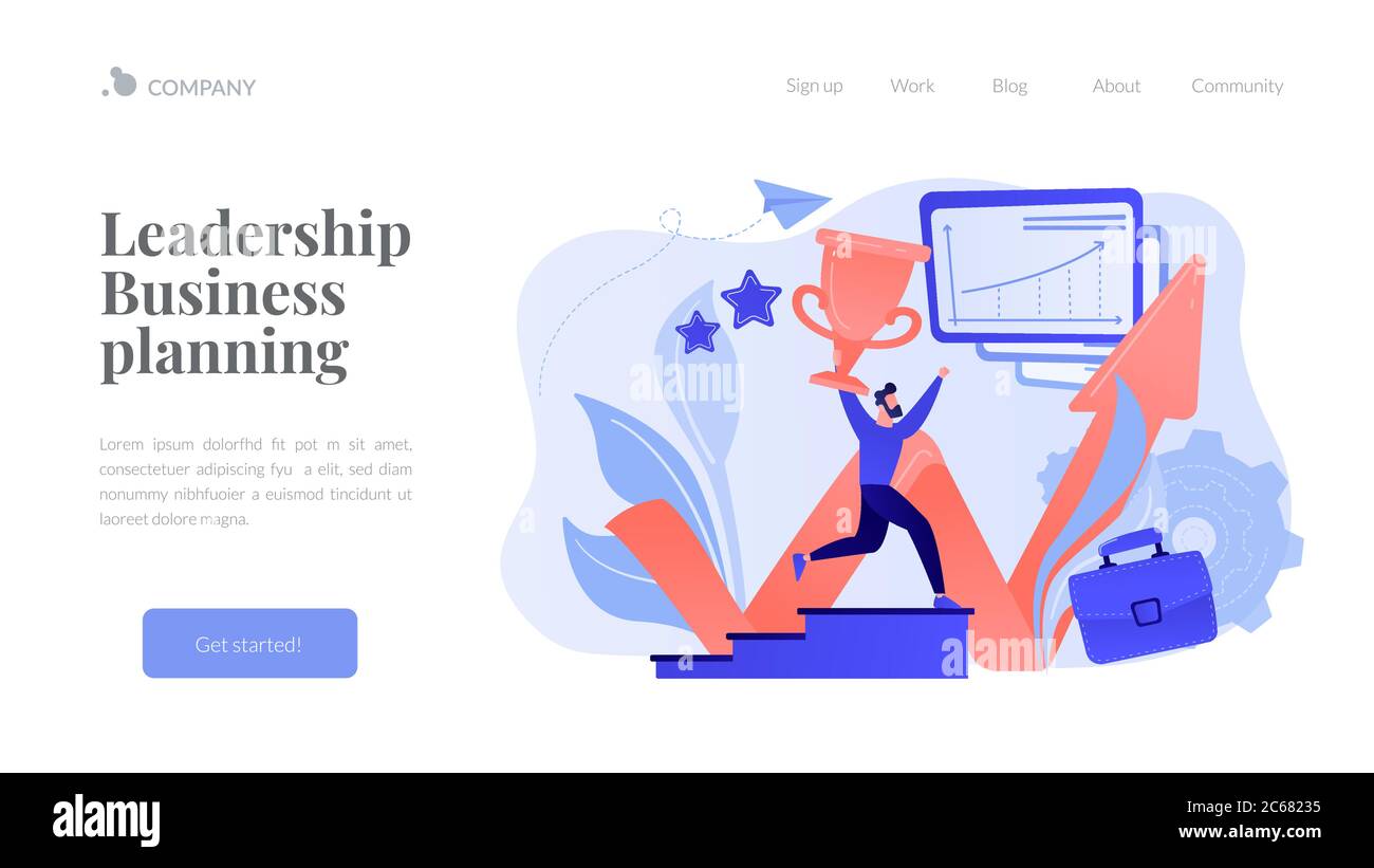 Business success concept landing page Stock Vector Image & Art - Alamy