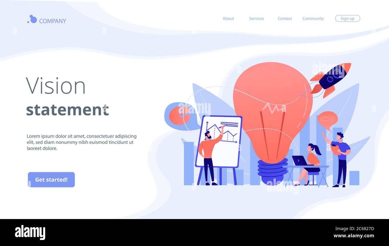 Vision statement concept landing page Stock Vector Image & Art - Alamy