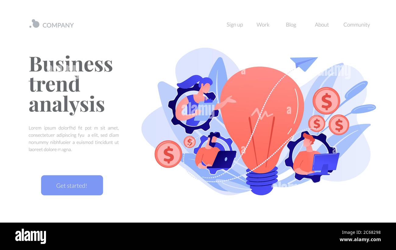 Business trend analysis concept landing page Stock Vector Image & Art ...