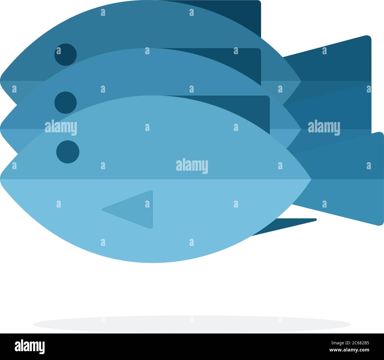 Three fresh fish flat isolated Stock Vector Image & Art - Alamy