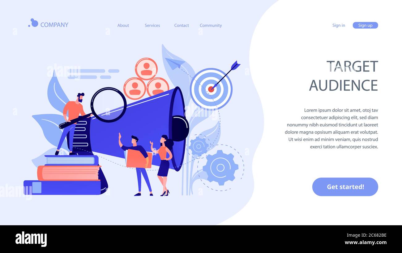Target group concept landing page Stock Vector Image & Art - Alamy
