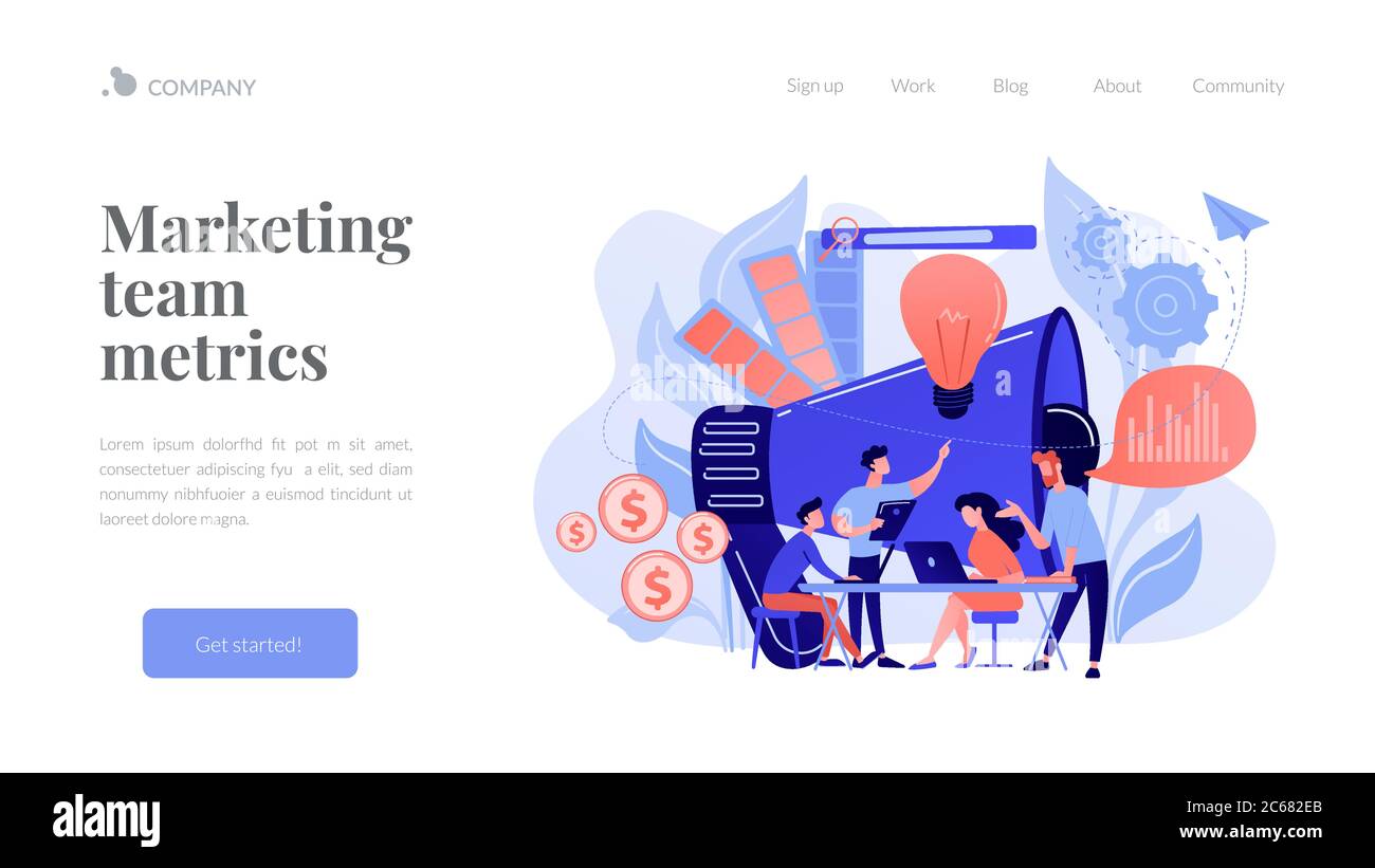 Digital marketing team concept landing page Stock Vector Image & Art ...