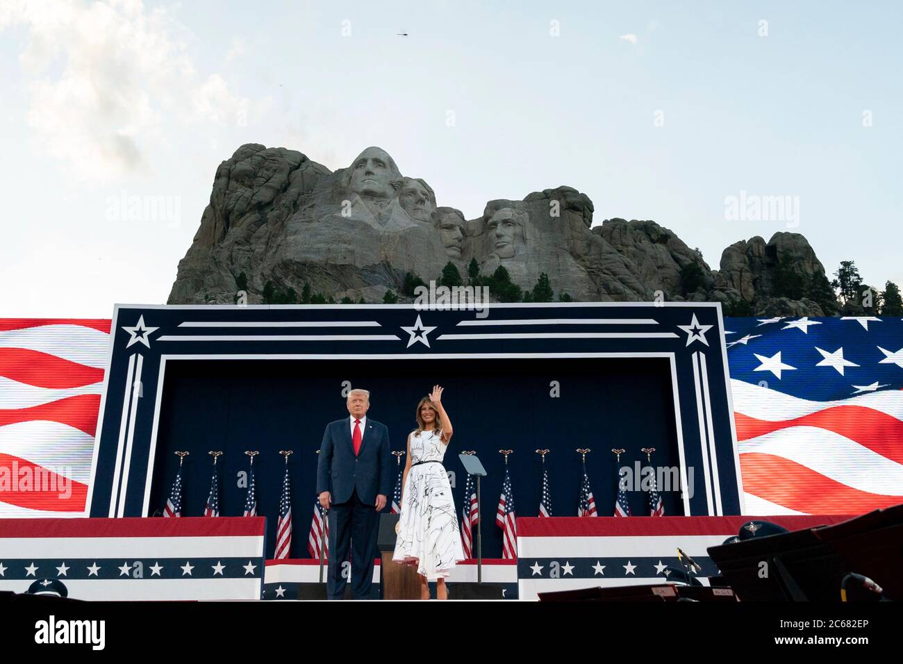 U S President Donald Trump And First Lady Melania Trump Arrive For The