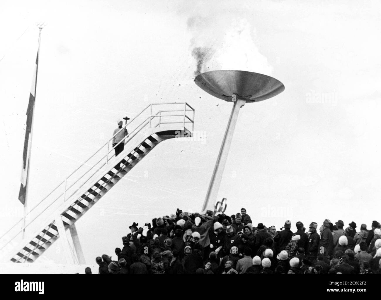 Jan 30, 1948 - St. Moritz, Switzerland - The Olympic Flame at the ...