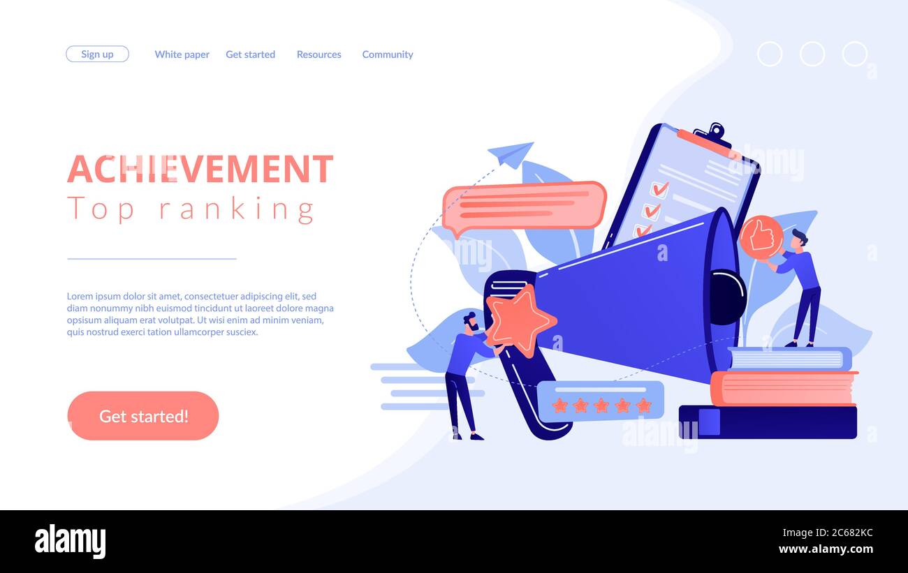 Top-ranking concept landing page Stock Vector Image & Art - Alamy