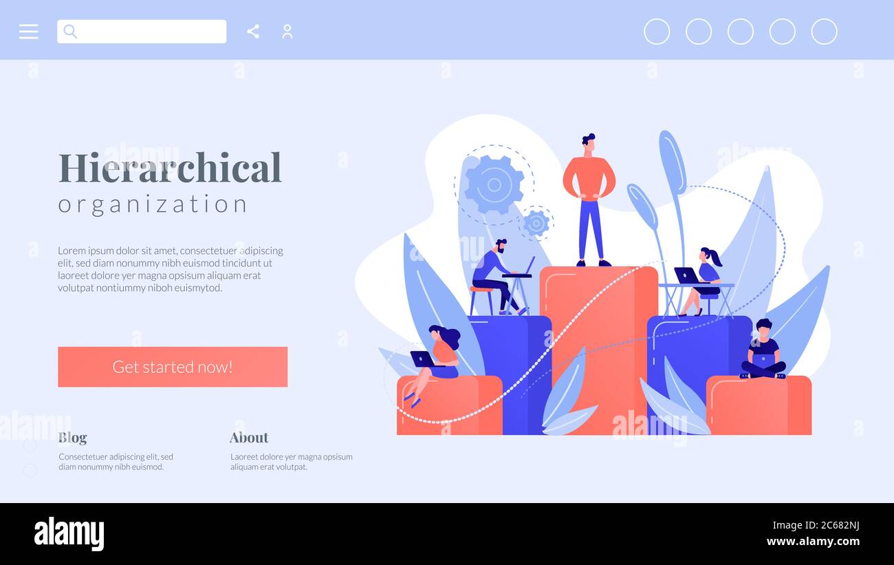 Business hierarchy concept landing page Stock Vector Image & Art - Alamy
