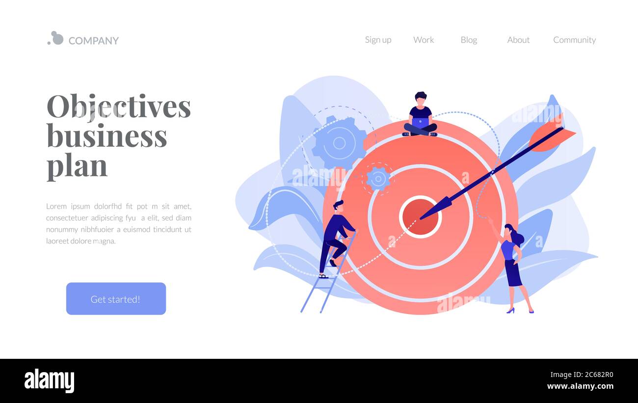 Goals and objectives concept landing page Stock Vector Image & Art - Alamy