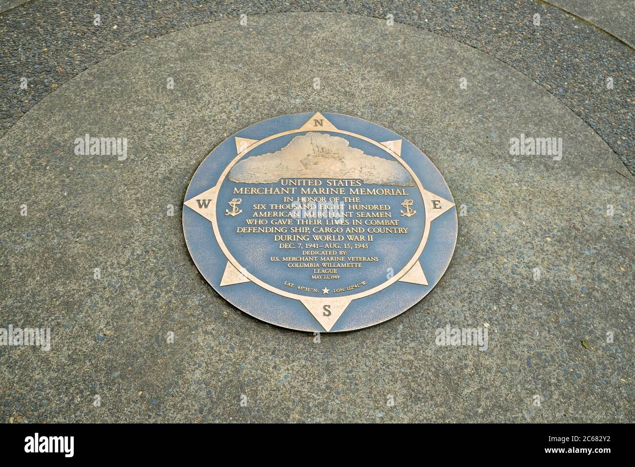 Compass rose part of the United States Merchant Marine Memorial in ...