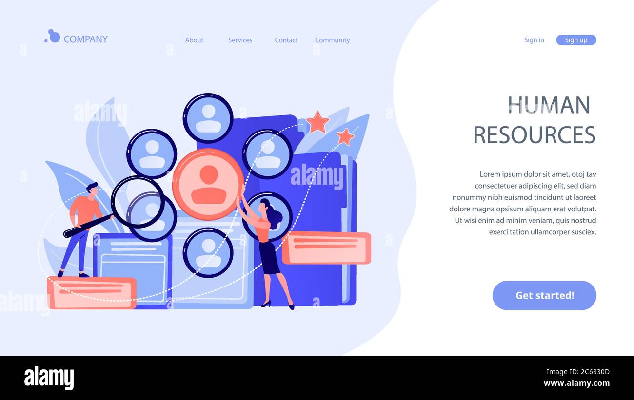 Human resources concept landing page Stock Vector Image & Art - Alamy