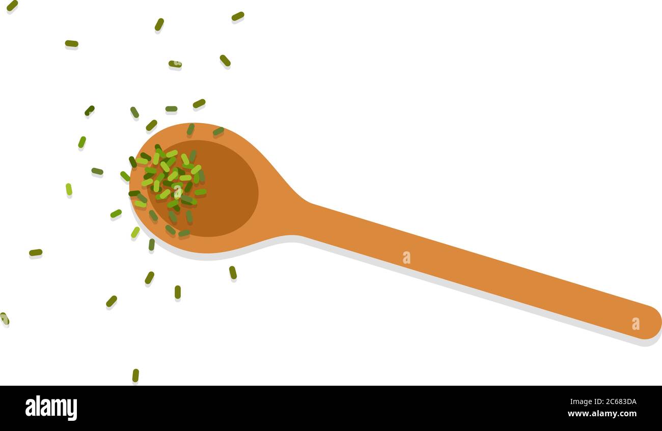 Spoon and spices Stock Vector Images - Alamy