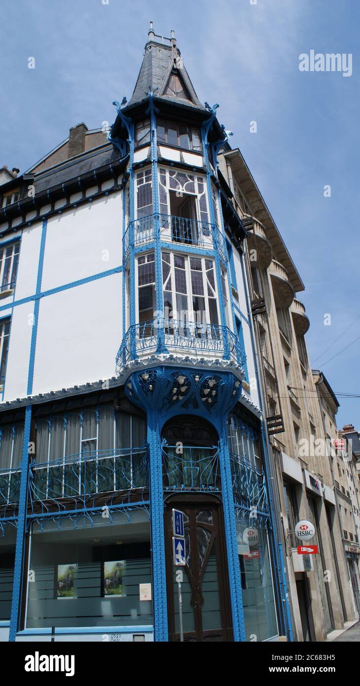Beautiful French architecture in Nancy. Lorraine is a region in ...