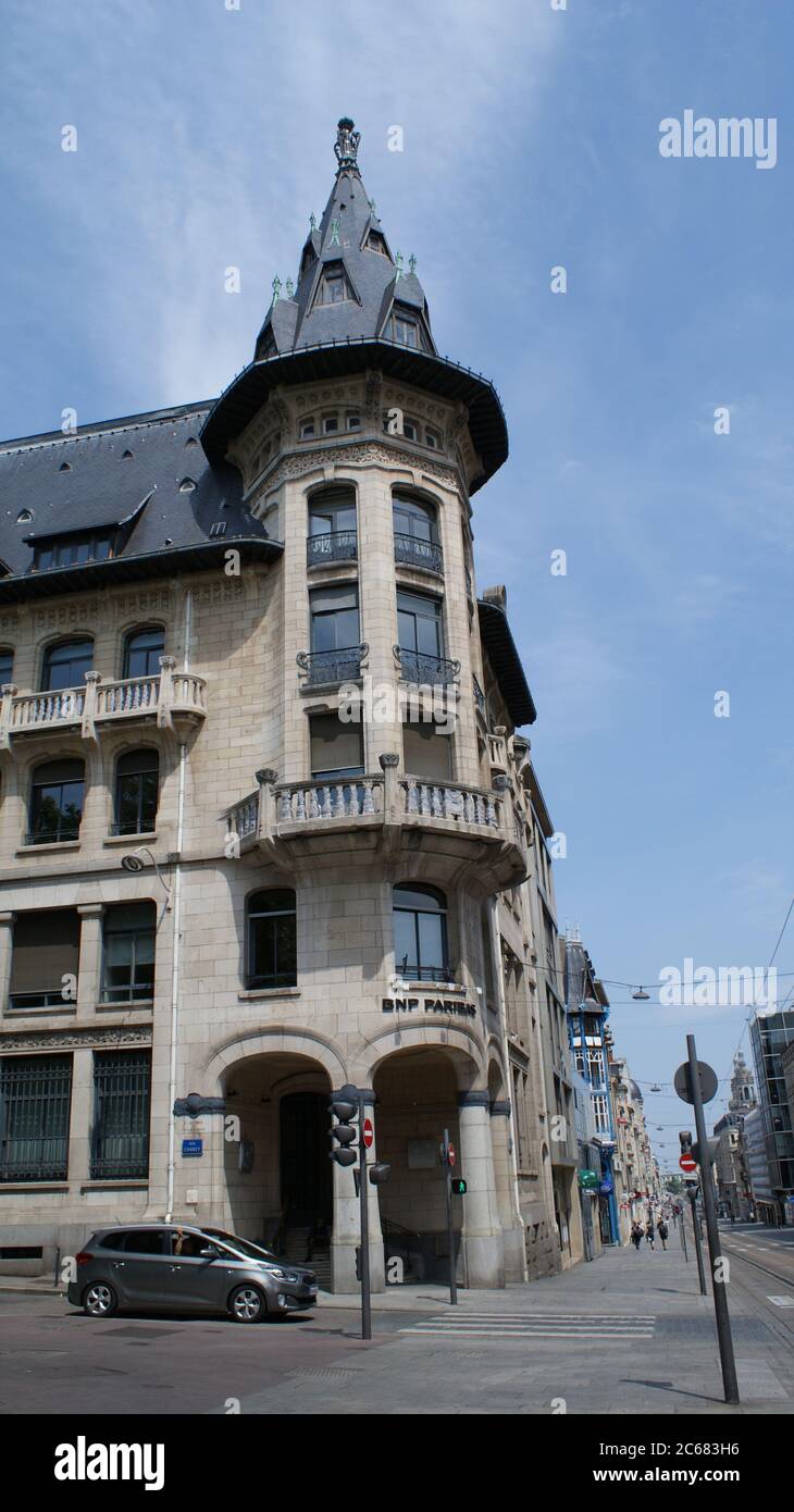 Beautiful French architecture in Nancy. Lorraine is a region in ...