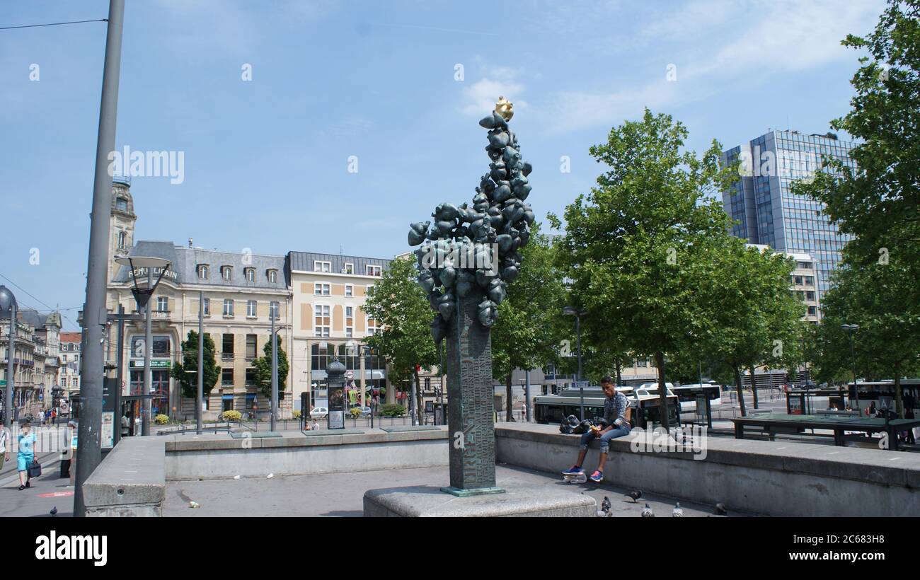 Beautiful French architecture in Nancy. Lorraine is a region in ...