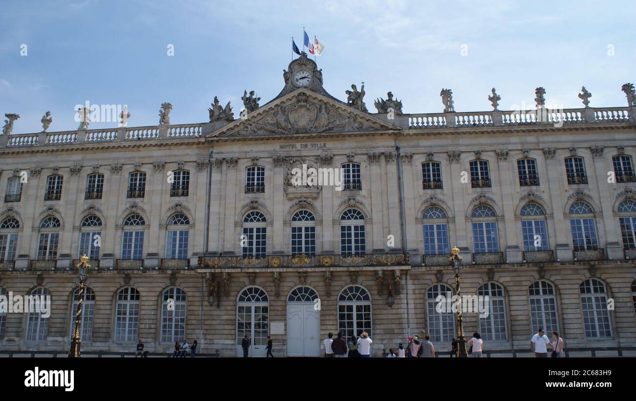 Beautiful French architecture in Nancy. Lorraine is a region in ...