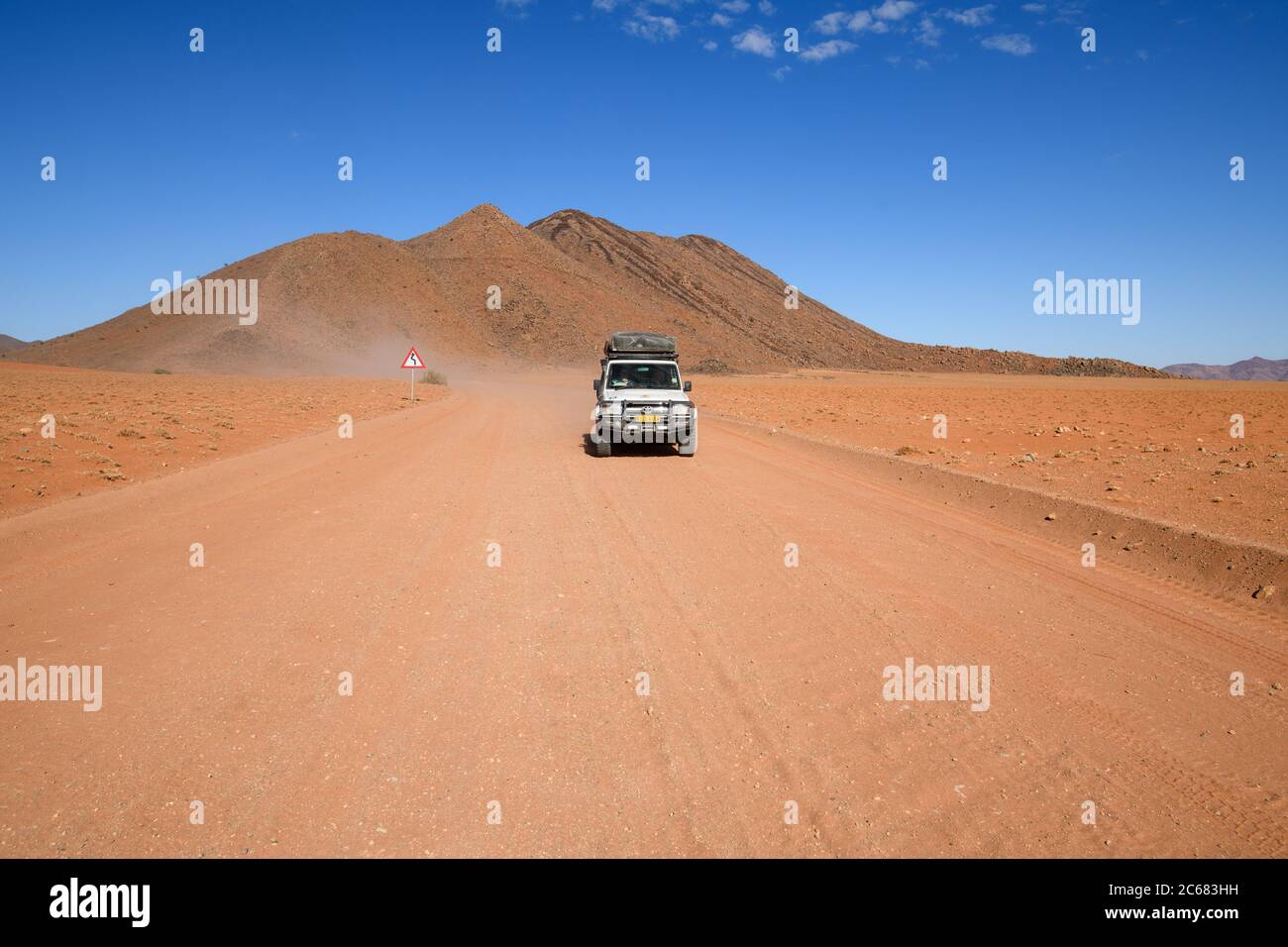 Driving Through a Desert in Namibia Stock Photo - Alamy