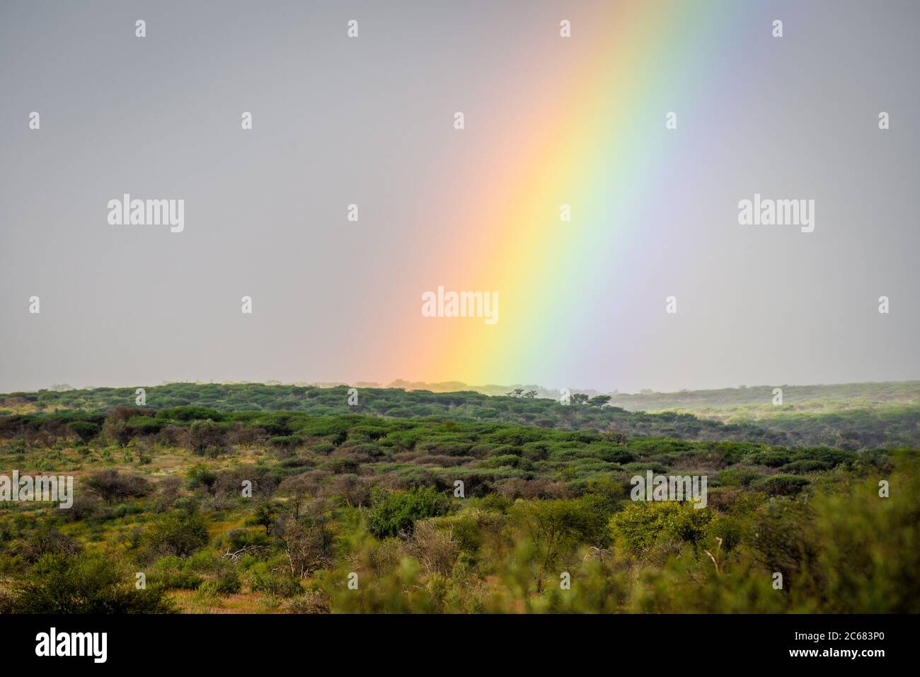 Rainbow in Namibia Stock Photo - Alamy