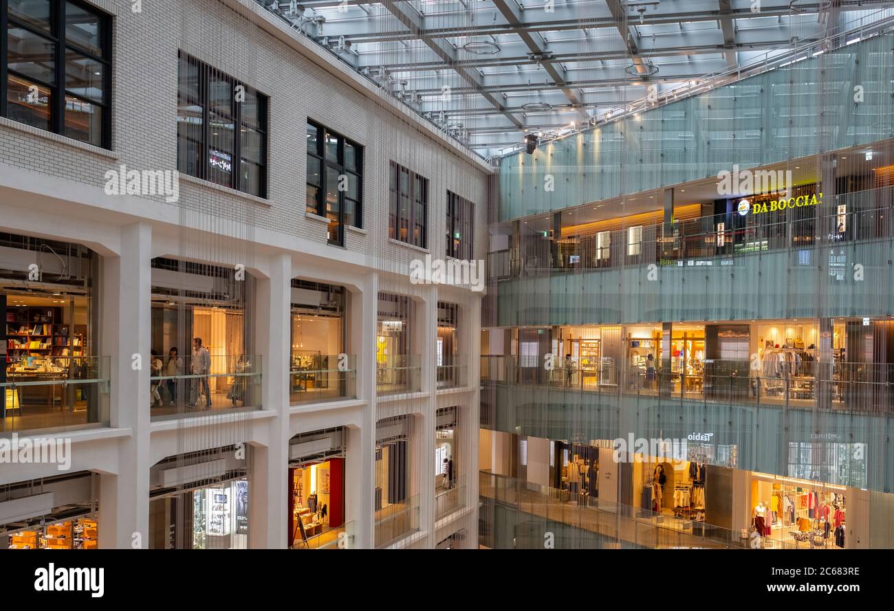 Interior facade of Kitte shopping complex, formerly the Japan Post ...