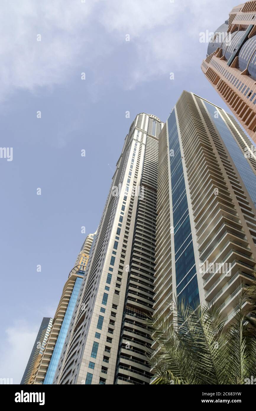 Luxury modern skyscrapers in the center of Dubai city, United Arab ...