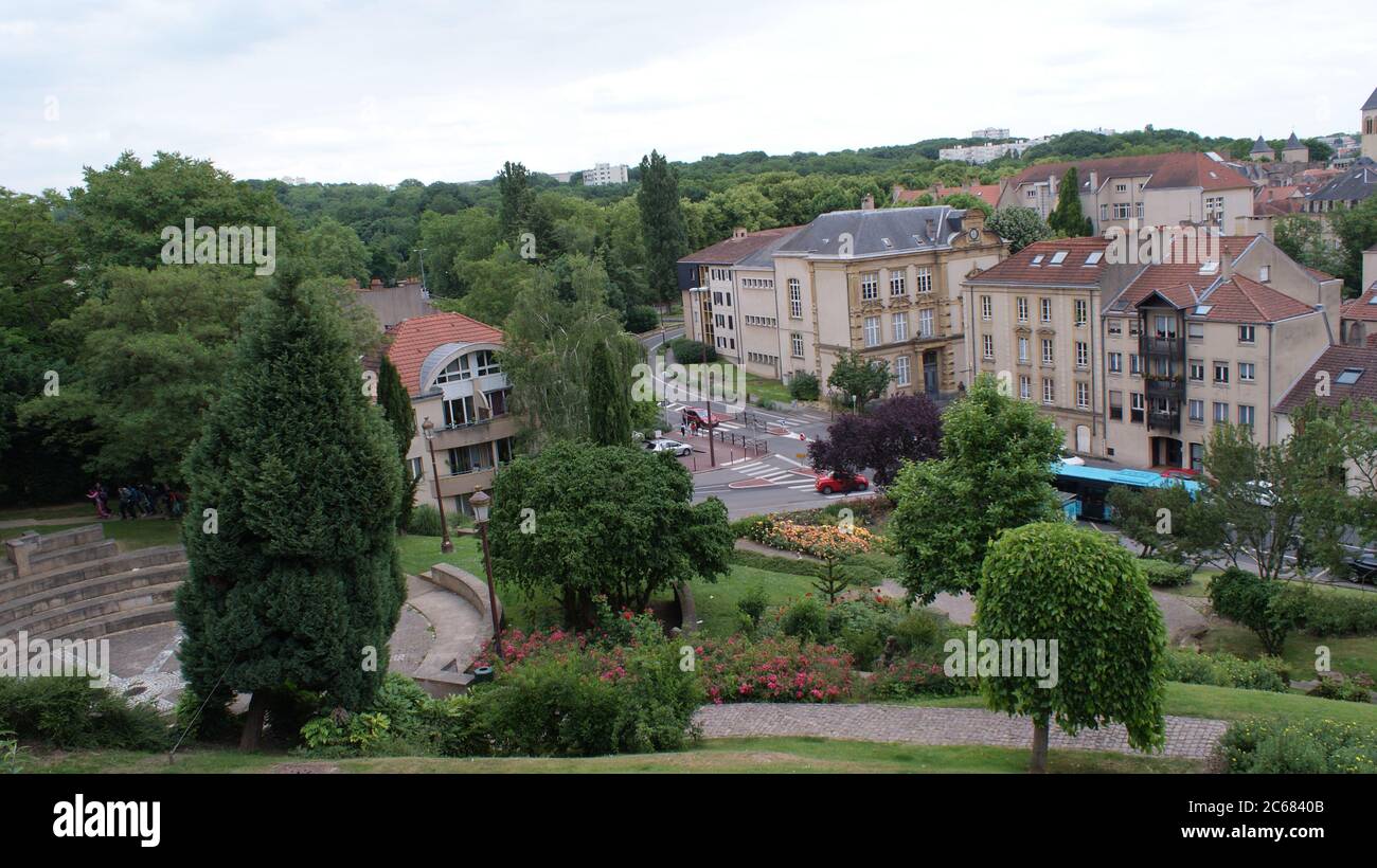 Beautiful French architecture in Metz. Lorraine is a region in ...