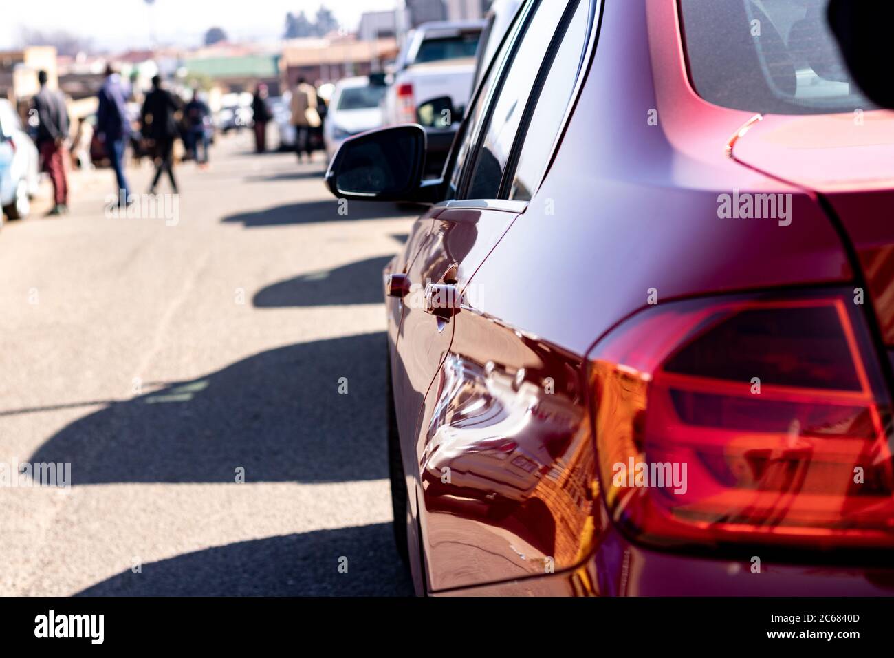 Rear light of a red car Stock Photo - Alamy
