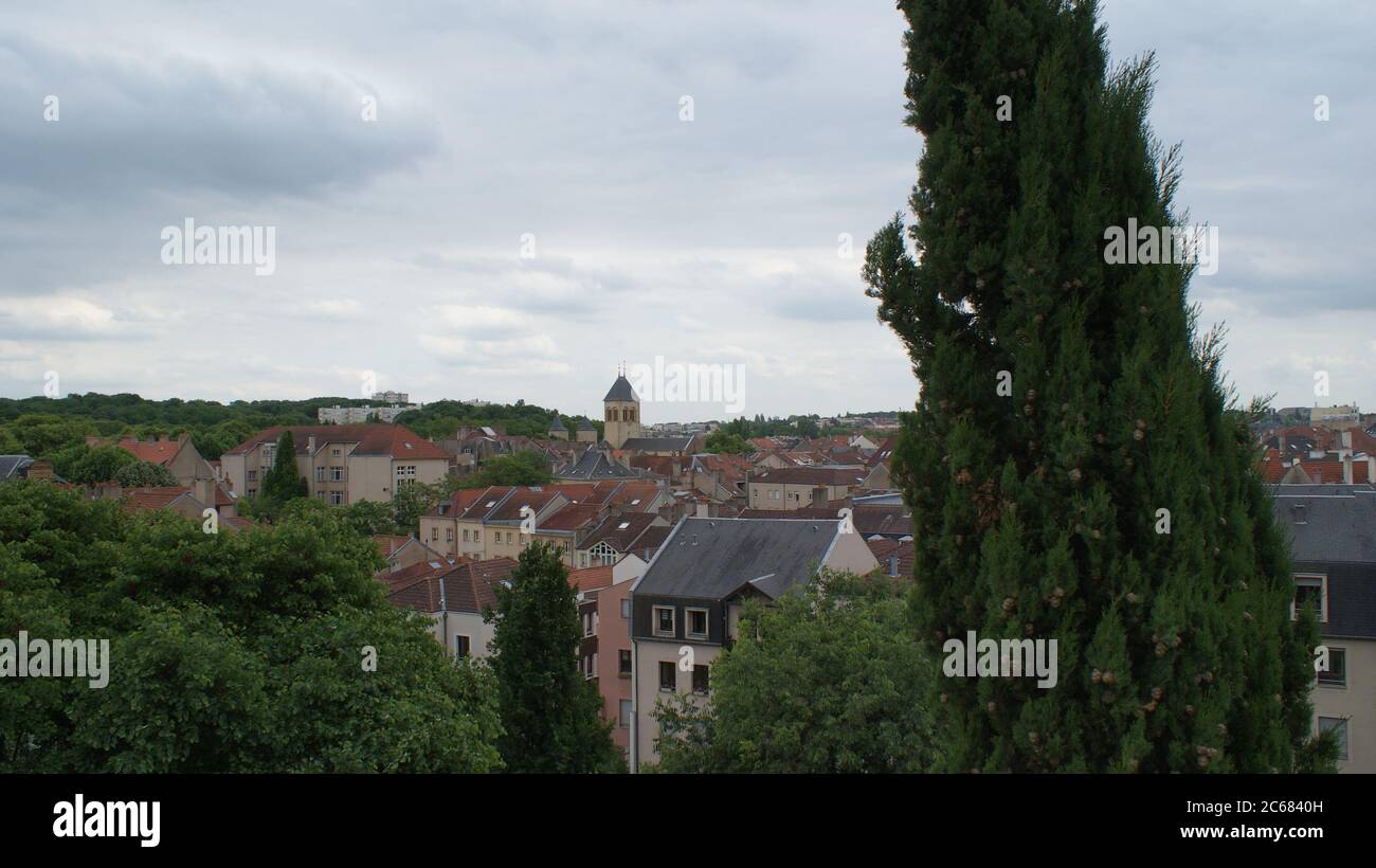 Beautiful French architecture in Metz. Lorraine is a region in ...