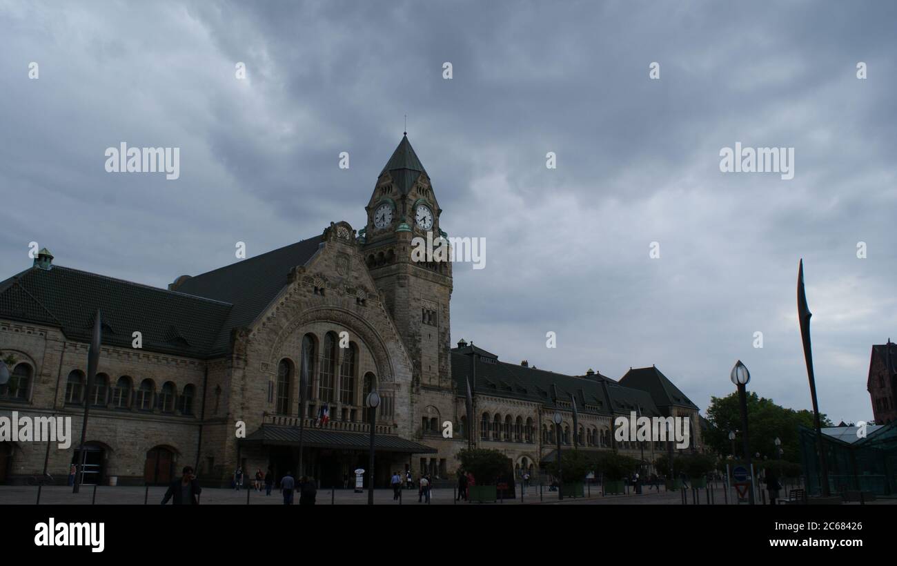 Beautiful French architecture in Metz. Lorraine is a region in ...