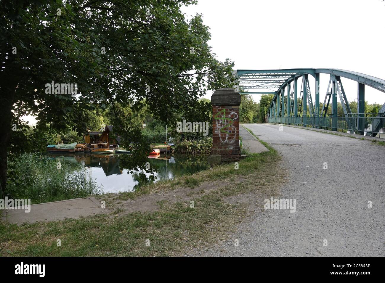 Sunset at Limmer Schleuse by Continental Limmer Stock Photo - Alamy