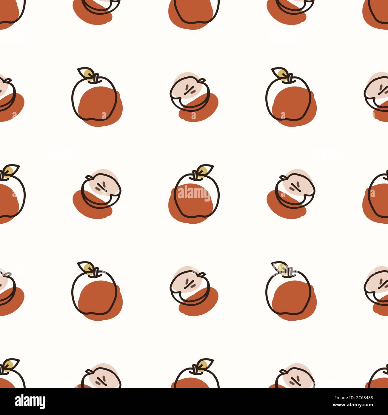 Seamless background cut fruit. Gender neutral kid food pattern. Simple ...