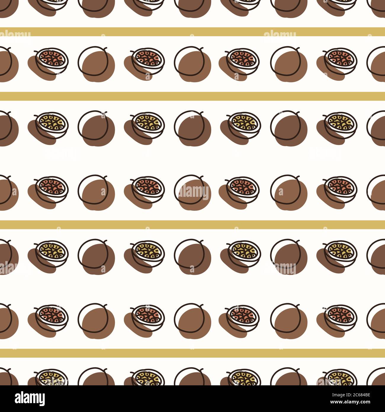 Seamless background cute passion fruit stripe. Gender neutral kid food ...