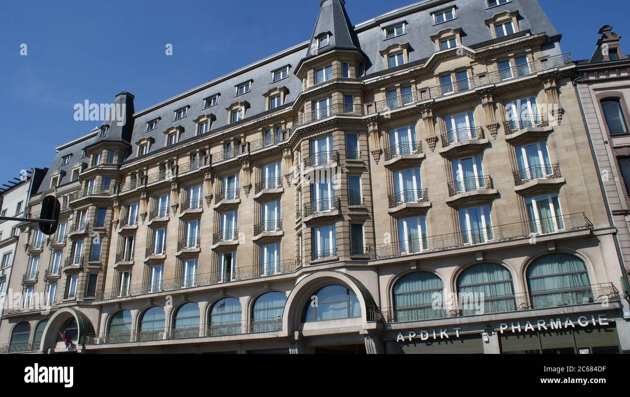 Luxembourg's stunning architecture. Beautiful old buildings and bright ...