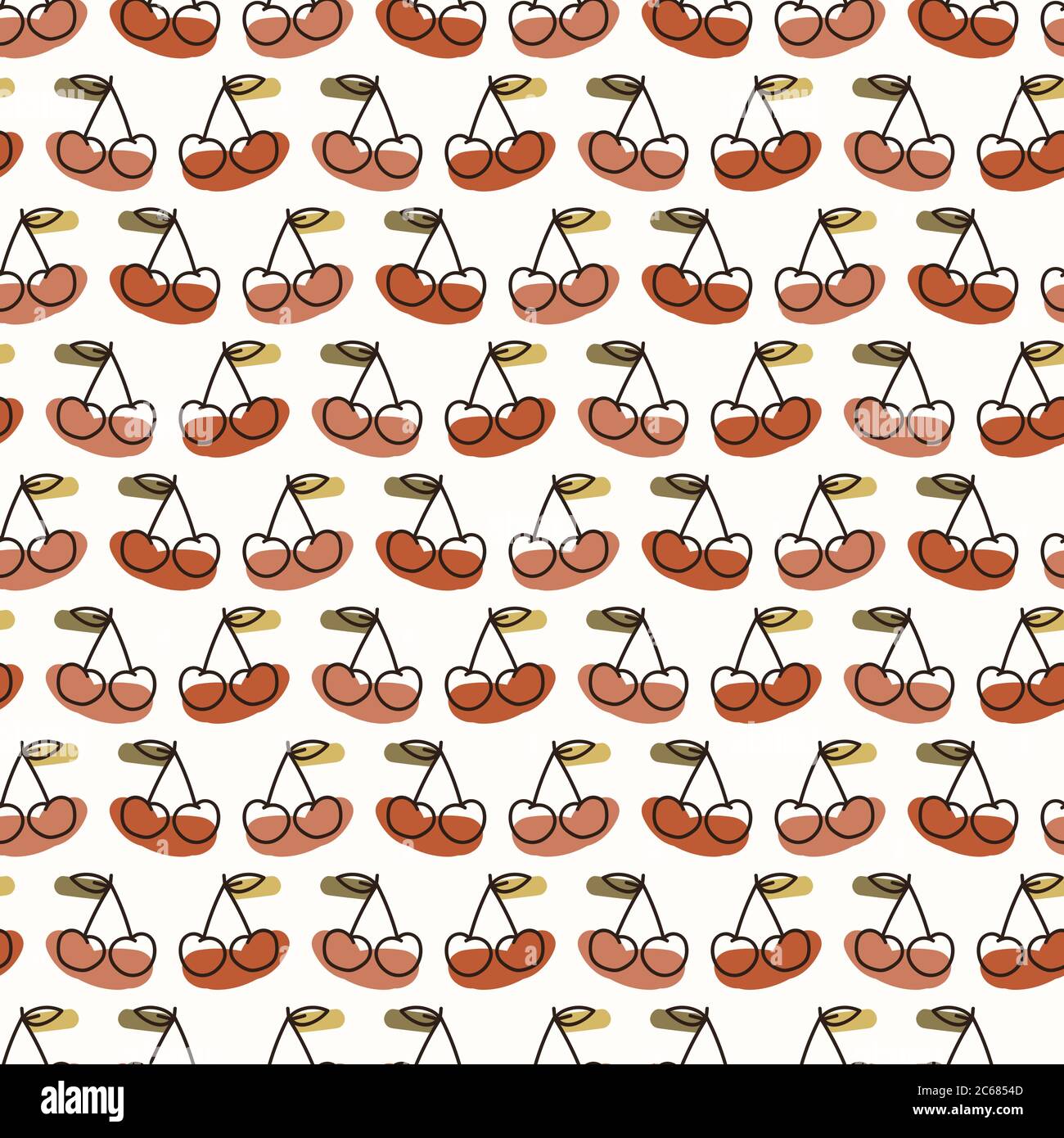 Seamless background fruit cherry. Gender neutral kid food pattern ...
