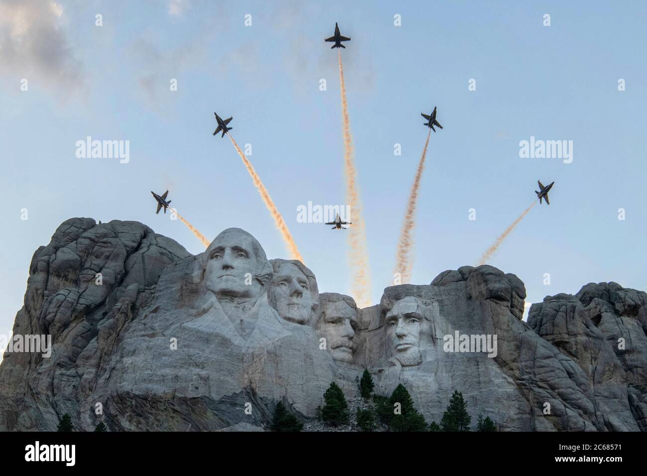 The U.S. Navy Blue Angels demonstration squadron flies over the ...