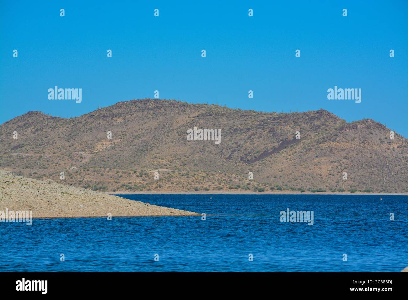 View of Lake Pleasant in Lake Pleasant Regional Park, Sonoran Desert ...