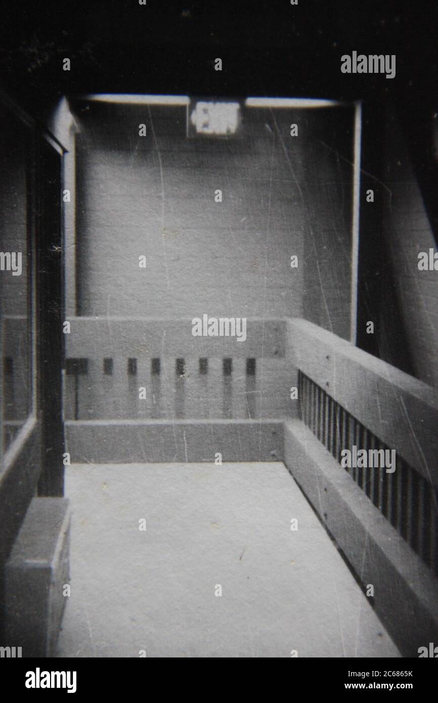 Fine 70s vintage black and white lifestyle photography of an empty ...