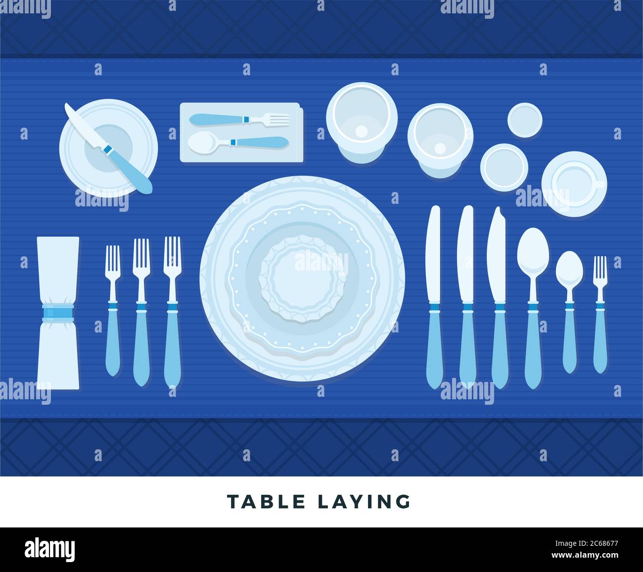 Laying table for meal Stock Vector Images - Alamy