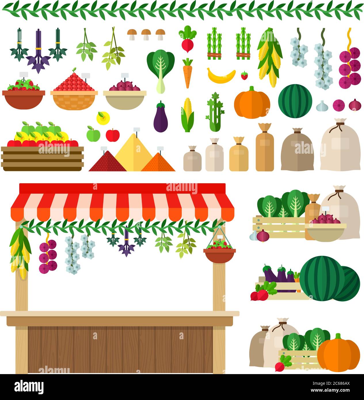 Traditional produce market Cut Out Stock Images & Pictures - Alamy