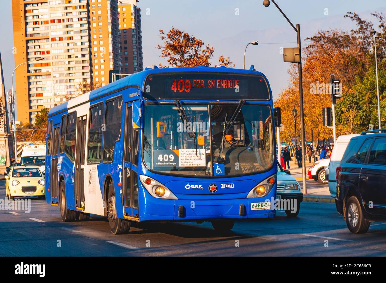 Santiago, Chile - June 2015: A Transantiago / Red Movilidad bus in ...