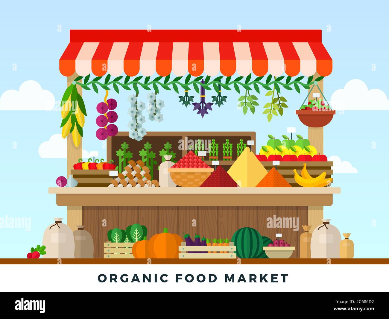 Organic Food Store Clip Art 131,300+ Grocery Store Stock