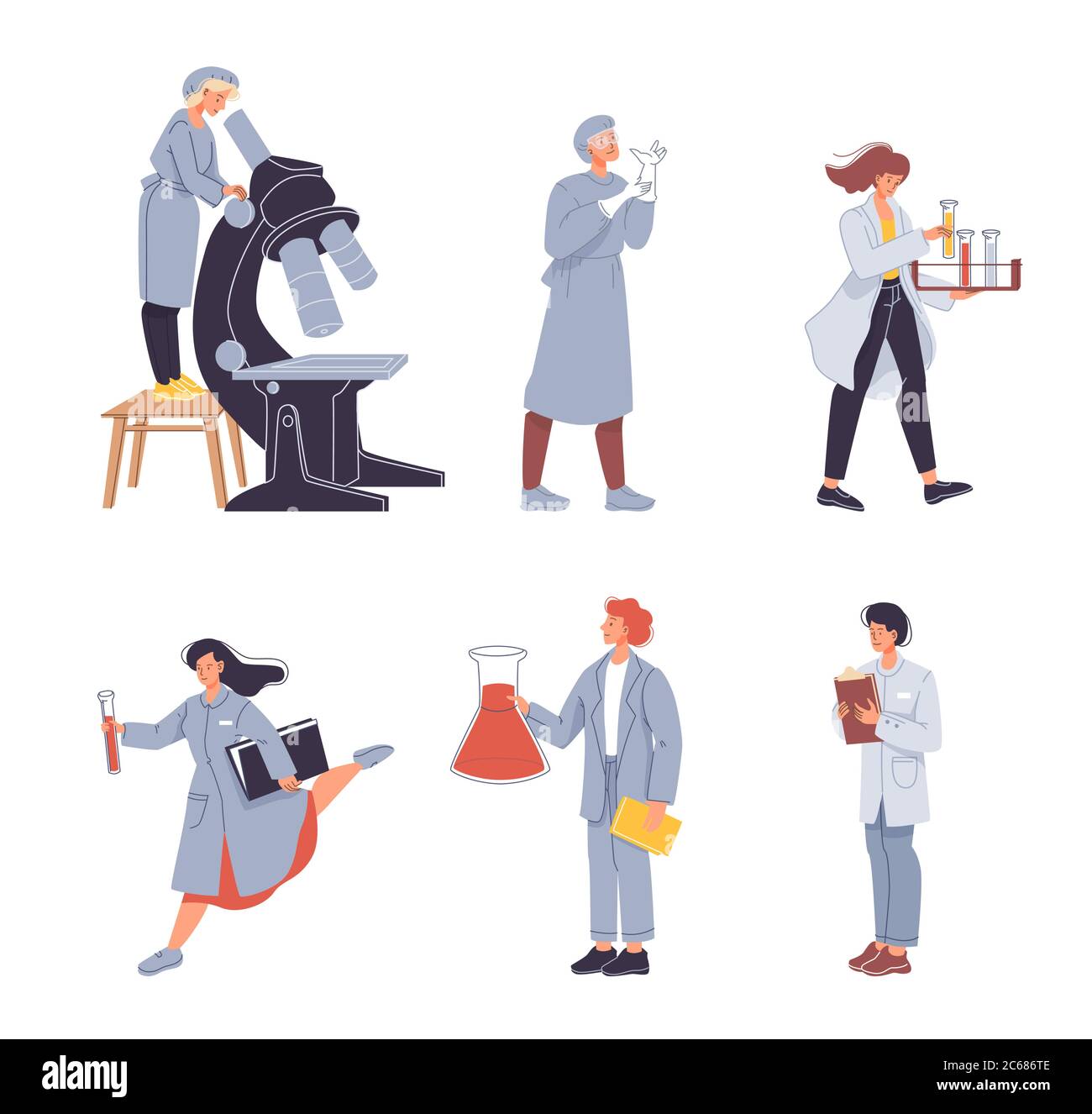 Chemistry scientist wearing lab Stock Vector Images - Alamy