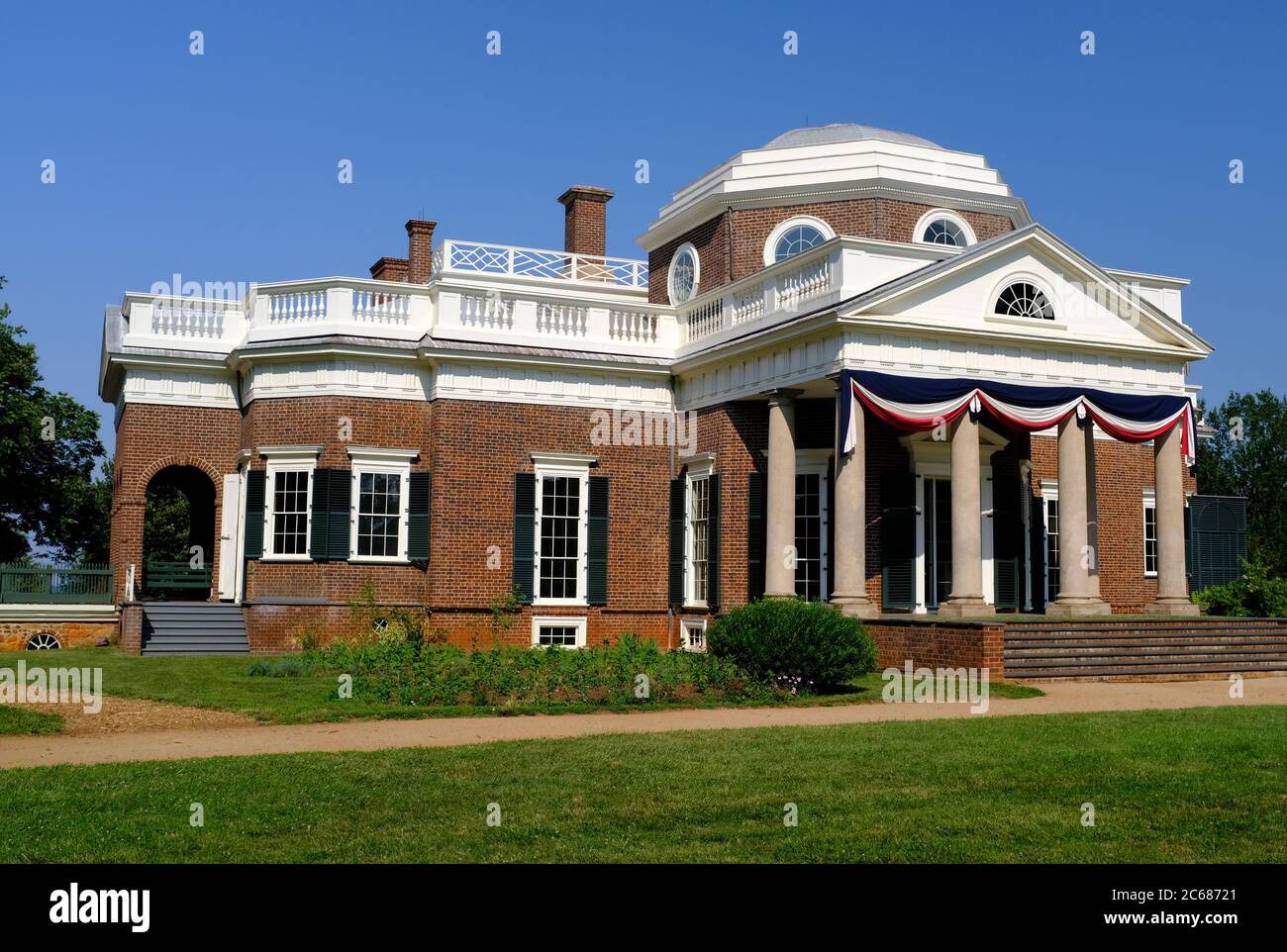 Monticello, former home of President Thomas Jefferson Stock Photo - Alamy
