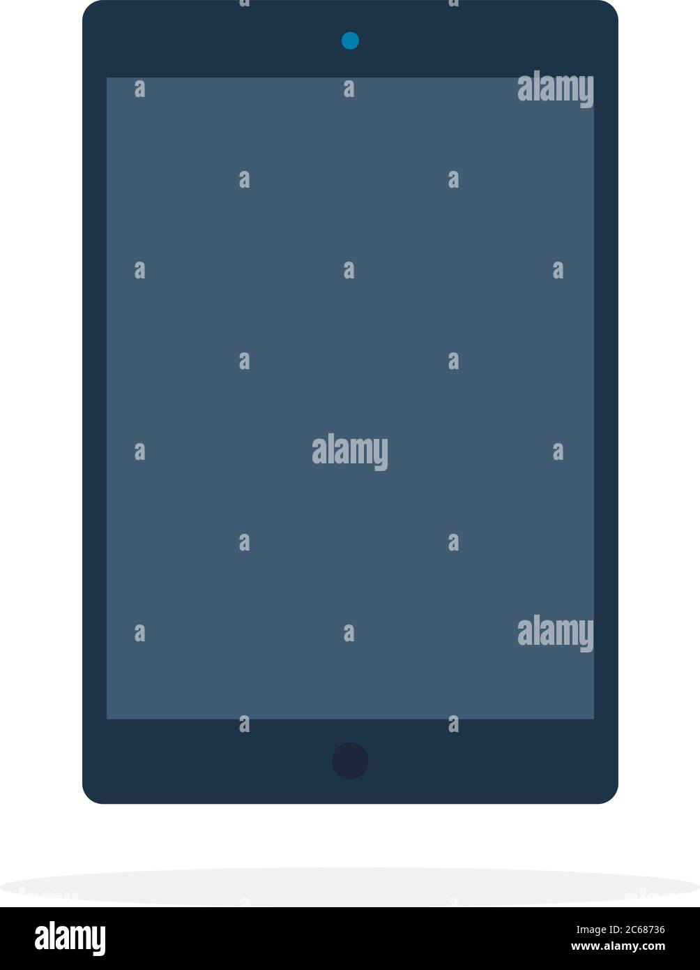 Electronic black tablet vector flat isolated Stock Vector Image & Art ...