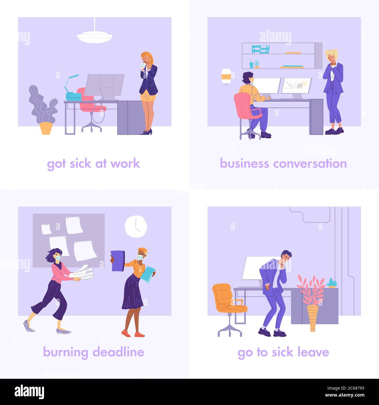 Employee wearing face mask Cut Out Stock Images & Pictures - Alamy